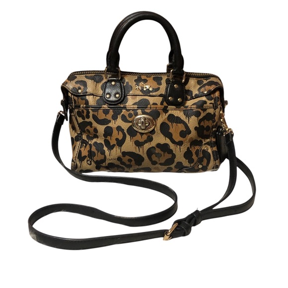 Coach | Bags | Coach Leopard Ryder Satchel By Artist Gary Baseman ...